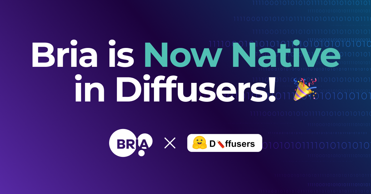 Bria AI Open-Source Visual Gen AI Models Are Now Native in Diffusers 🎉
